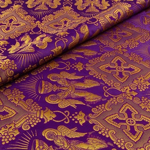 Liturgical Angel Metallic Brocade. Church Nonmetallic Brocade. Minimum ...