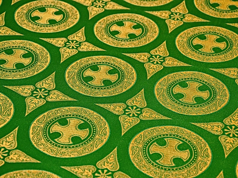 Church Fabric for Clergy Vestments. Nonmetallic Brocade. Clergy Apparel ...