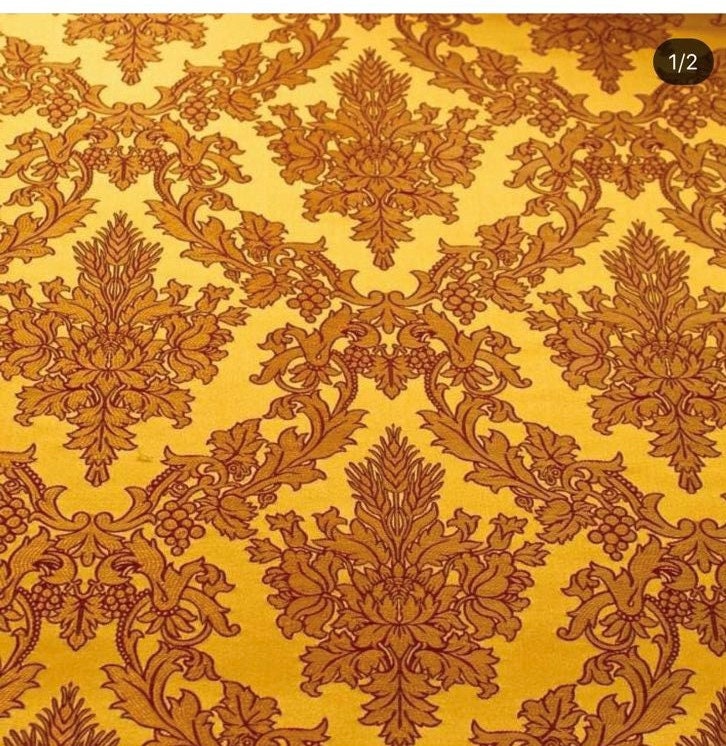 Exclusive Metallic Brocade. Gold Liturgical Brocade. Sold by - Etsy
