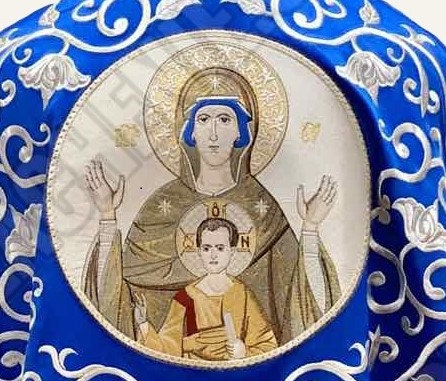 Embroidered Liturgical Icon of the Blessed Virgin Mary of the Sign 24 ...