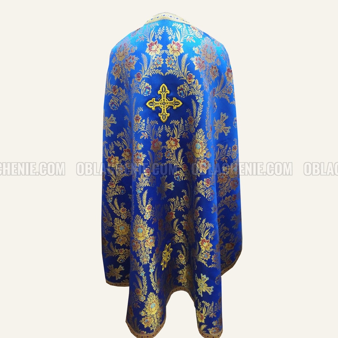 Blue Greek Style Orthodox Liturgical Vestments. Clergy Vestments. Blue ...