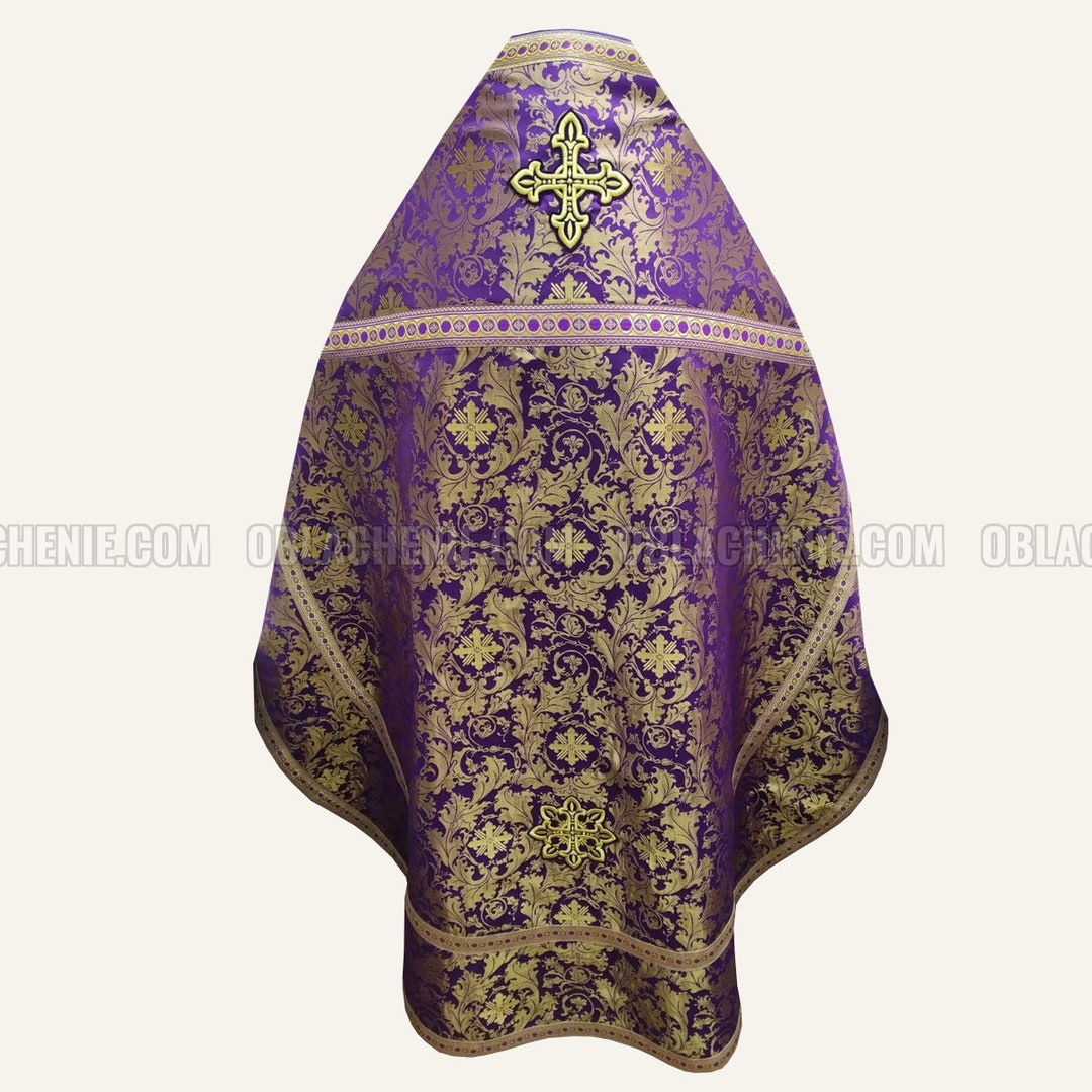 PURPLE PRIEST'S VESTMENTS. Nonmetallic Brocade. Orthodox Priest ...