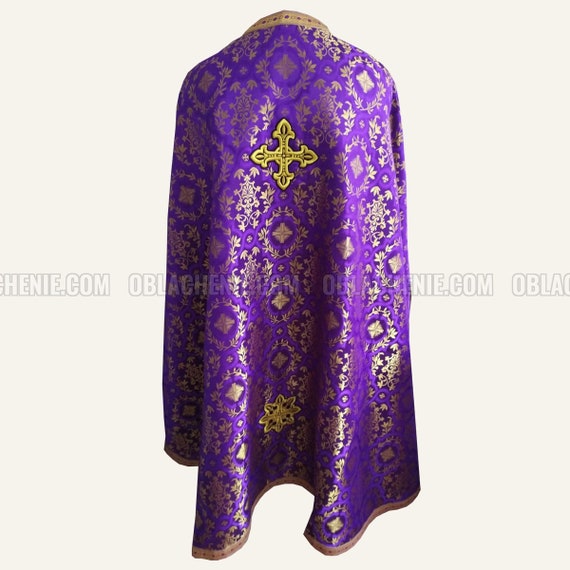 Purple orthodox priest vestments. nonetallic brocade. | Etsy