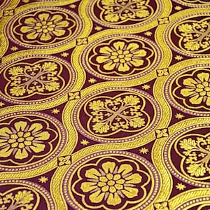 Church Fabric for Clergy Vestments. Nonmetallic Brocade. Clergy Apparel ...