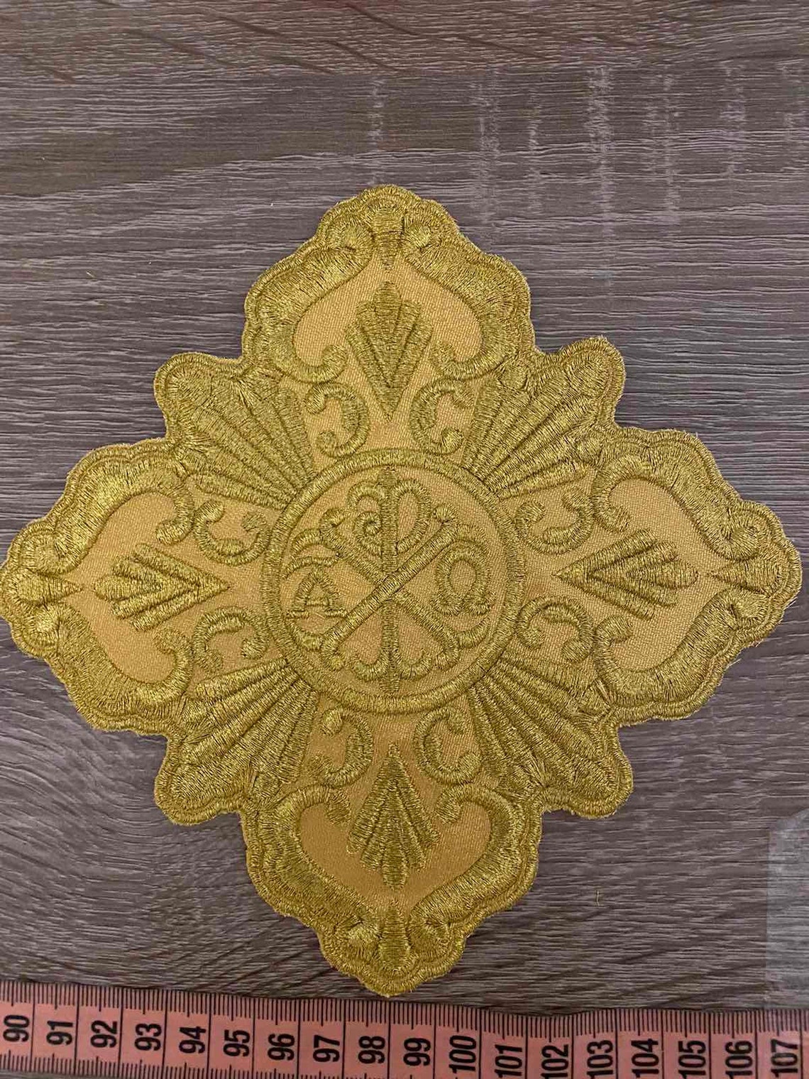 Liturgical cross applique. Machine embroidery. Vestment | Etsy