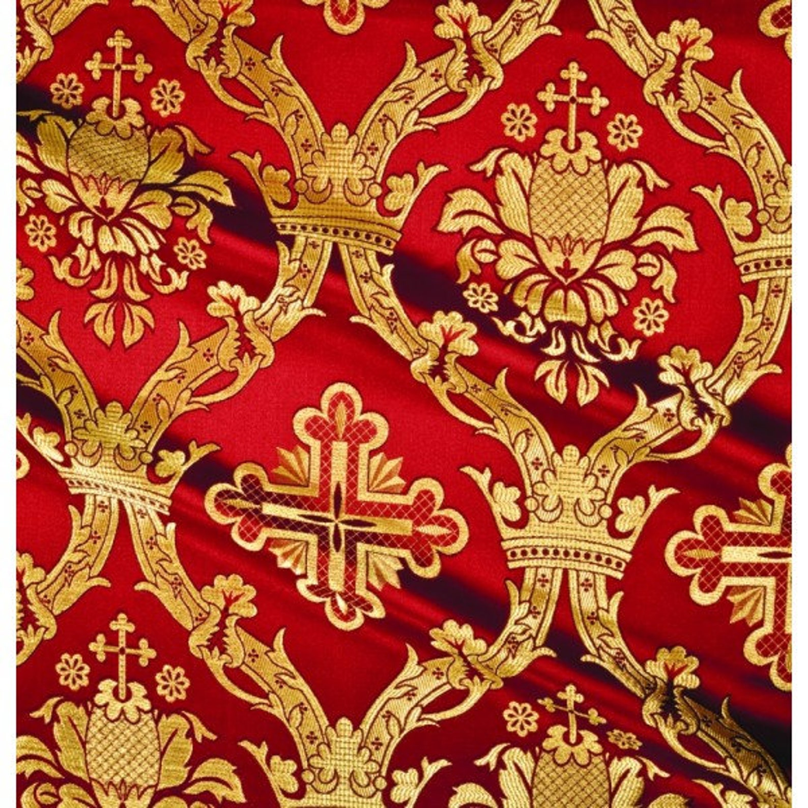 Metallic Greek Brocade. 145 Cm Width Liturgical Fabrics - Etsy