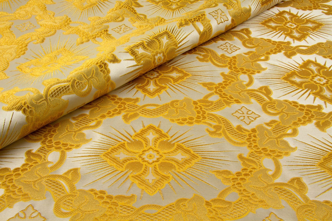 Liturgical Fabric for Church Vestments. Lightweight Metallic and ...