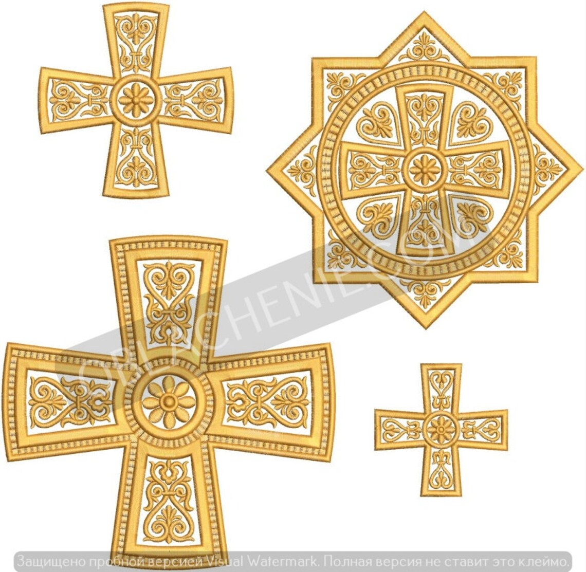 Liturgical Cross Applique. Machine Embroidery. Vestment - Etsy