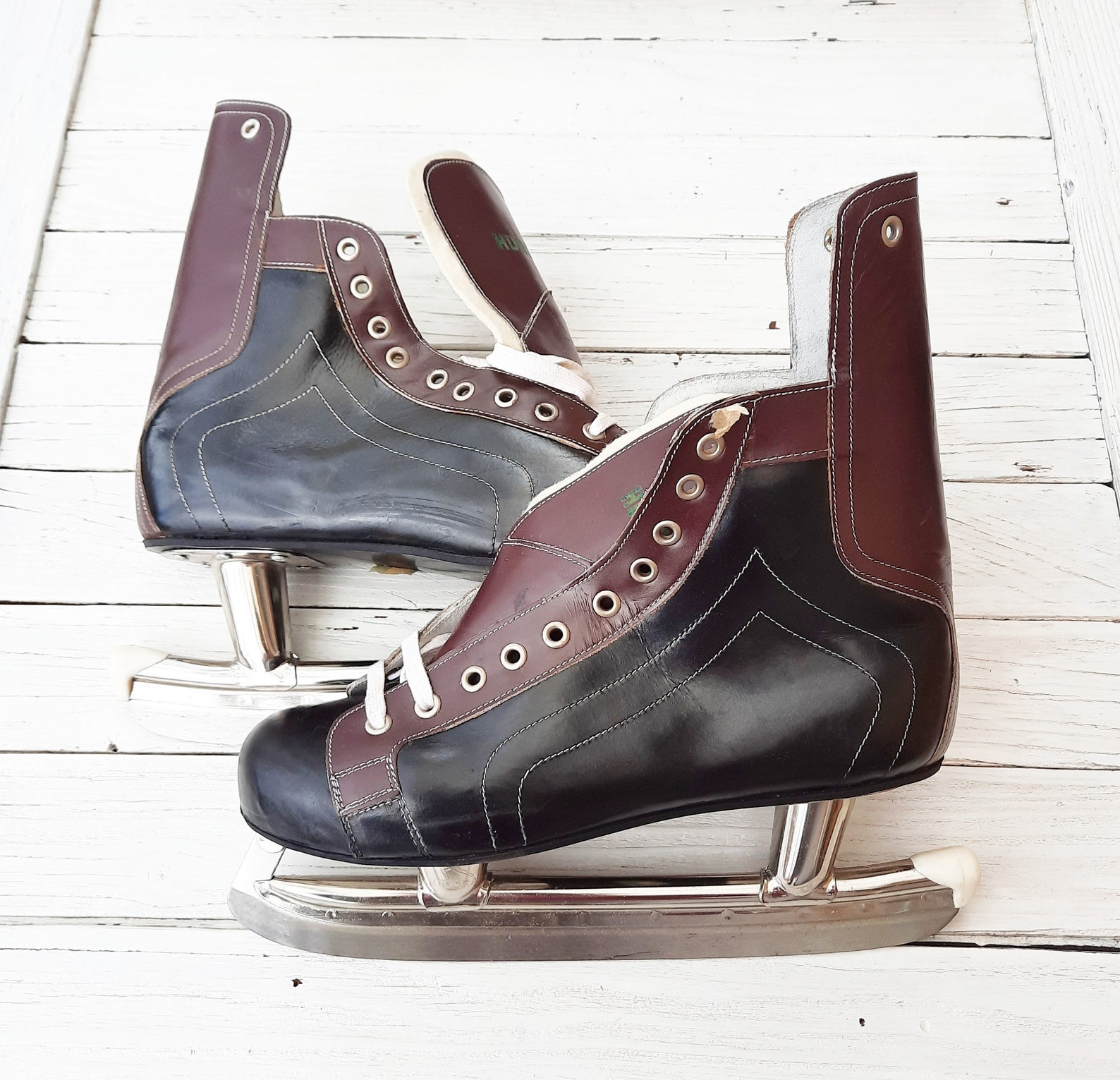 Old Vintage Retro Hudora Ice-skates Made in Germany / Leather - Etsy