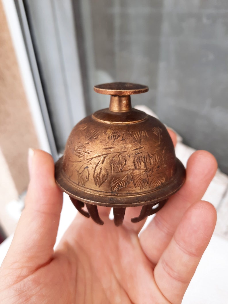 Beautiful, Unique and Heavy Vintage Bell From 60's / Antique Brass Bell ...