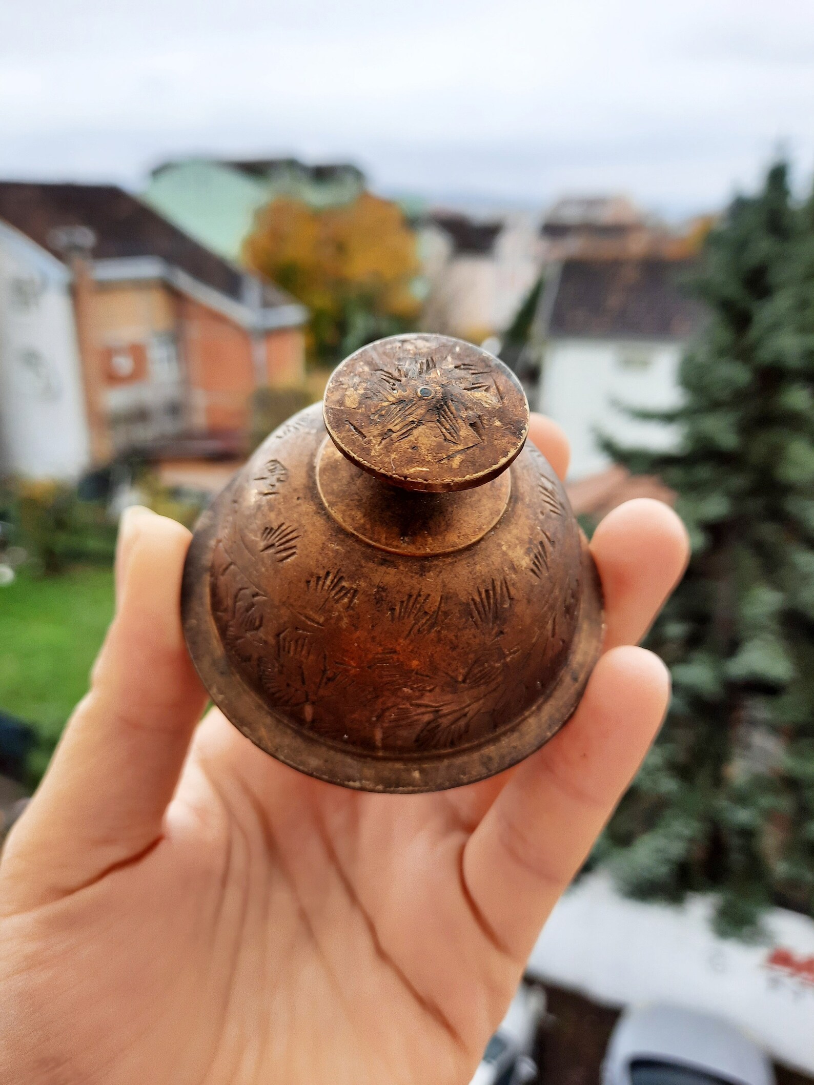 Beautiful, Unique and Heavy Vintage Bell From 60's / Antique Brass Bell ...