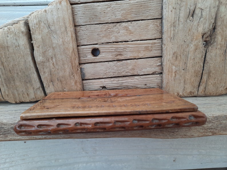 Vintage Hand Carved Wooden Cigarette Box Dispenser / Old - Etsy