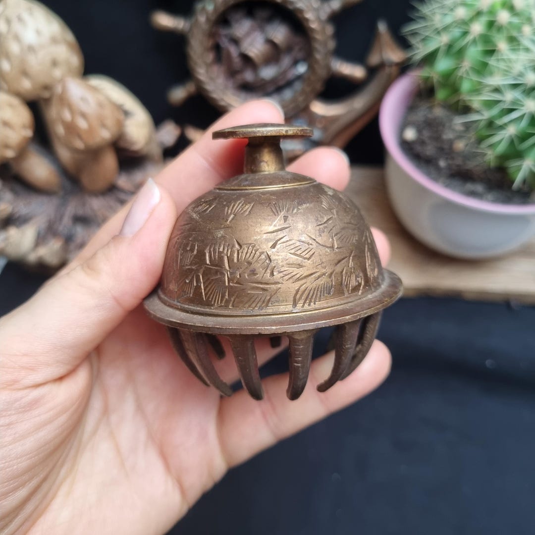 Beautiful, Unique and Heavy Vintage Bell From 60's / Antique Brass Bell ...