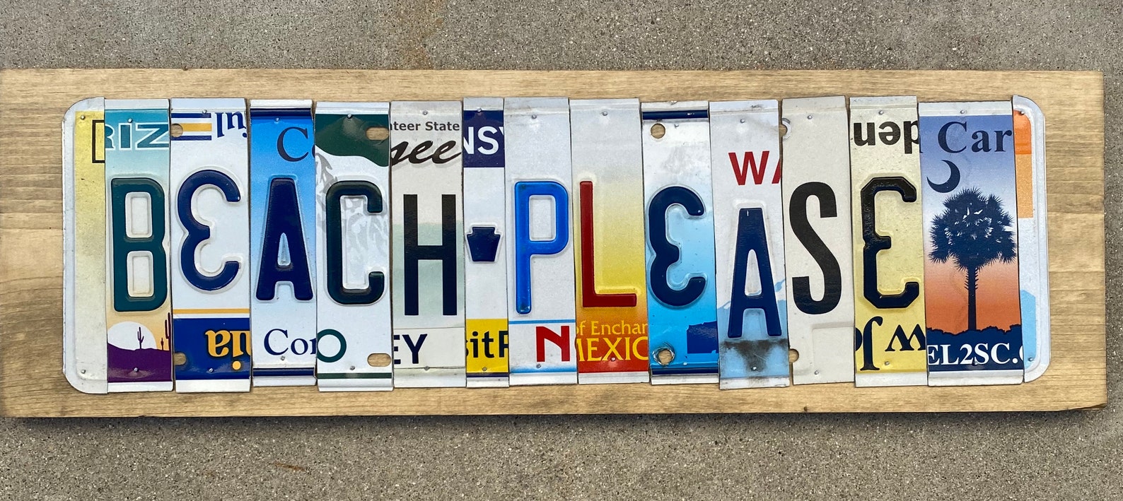 Beach Please License Plate Sign, Beach, License Plate Art, Random ...