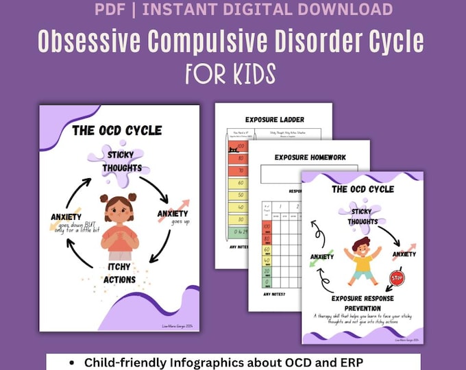 OCD Cycle - Educational Worksheet for CBT and Exposure and Response ...