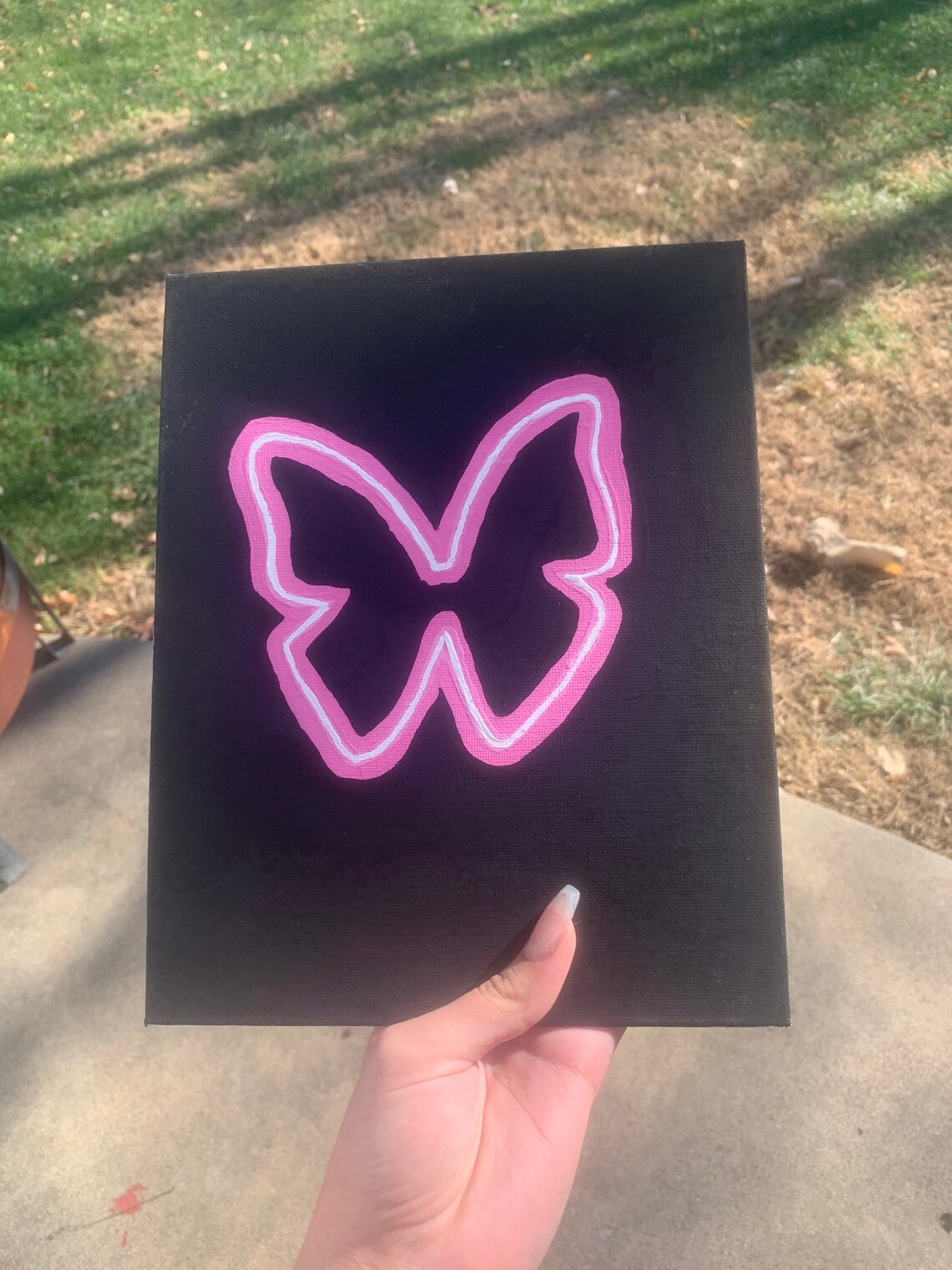 Neon Sign Small Butterfly Painting Pink Butterfly - Etsy