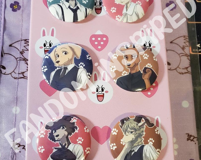 BEASTARS Anime Manga Inspired Pinback Buttons - Etsy