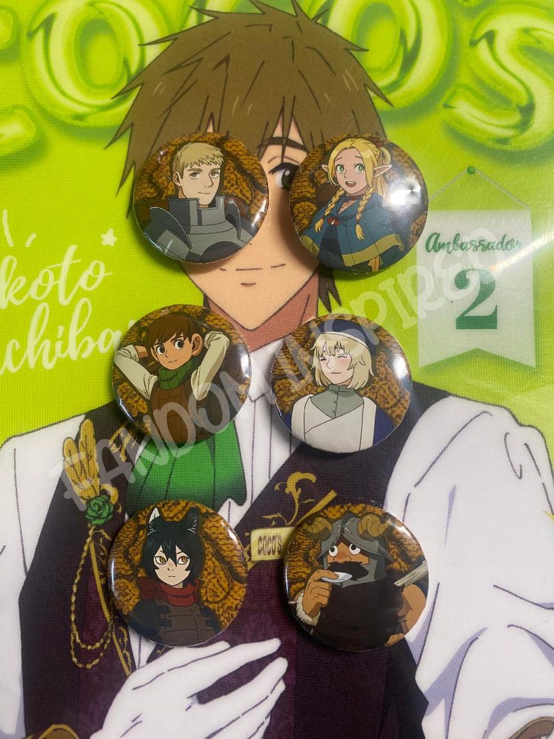 Dungeon Food Anime Manga Inspired Pinback Buttons - Etsy