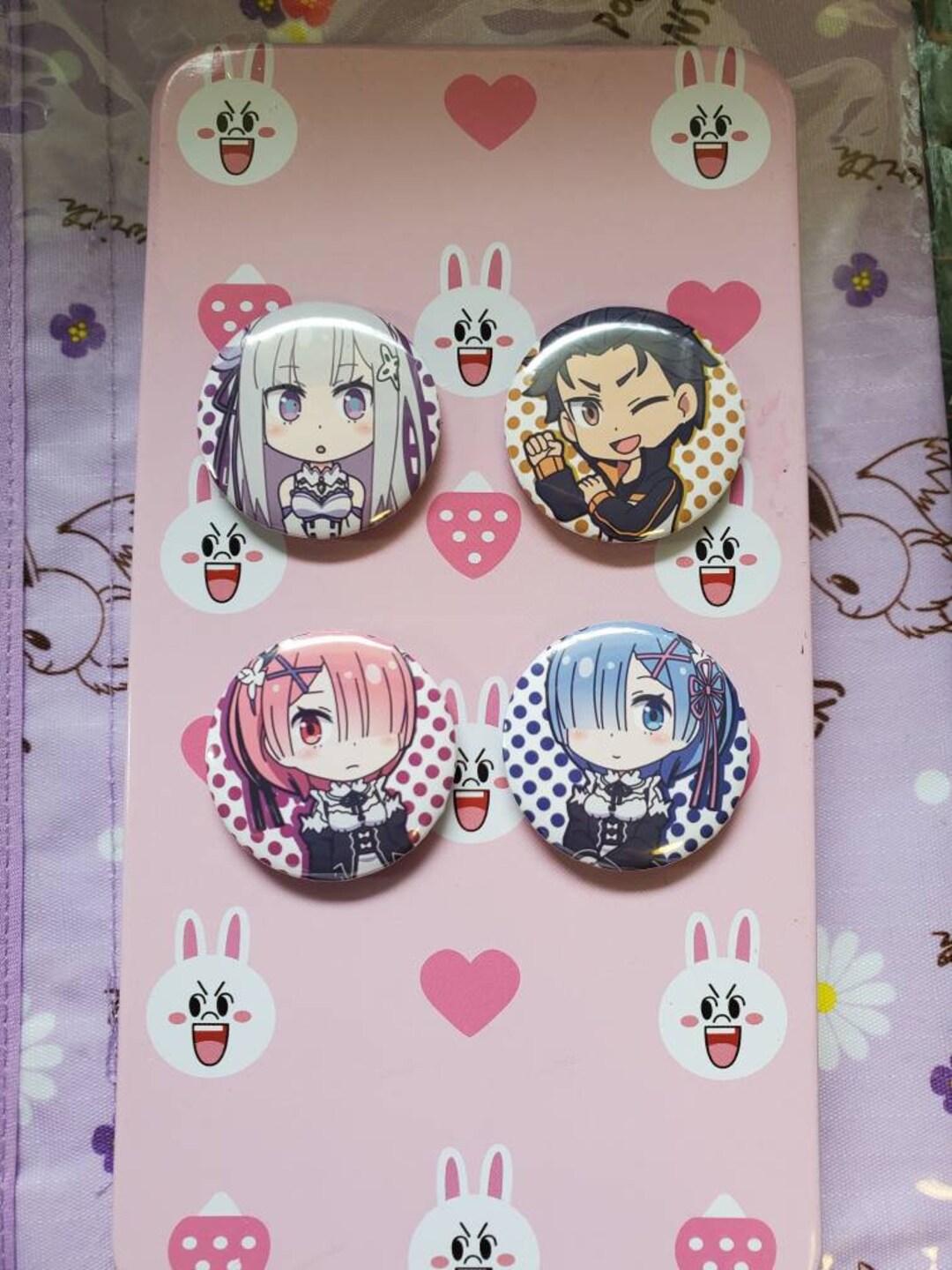 Re:zero Inspired Anime Manga Pinback Buttons - Etsy