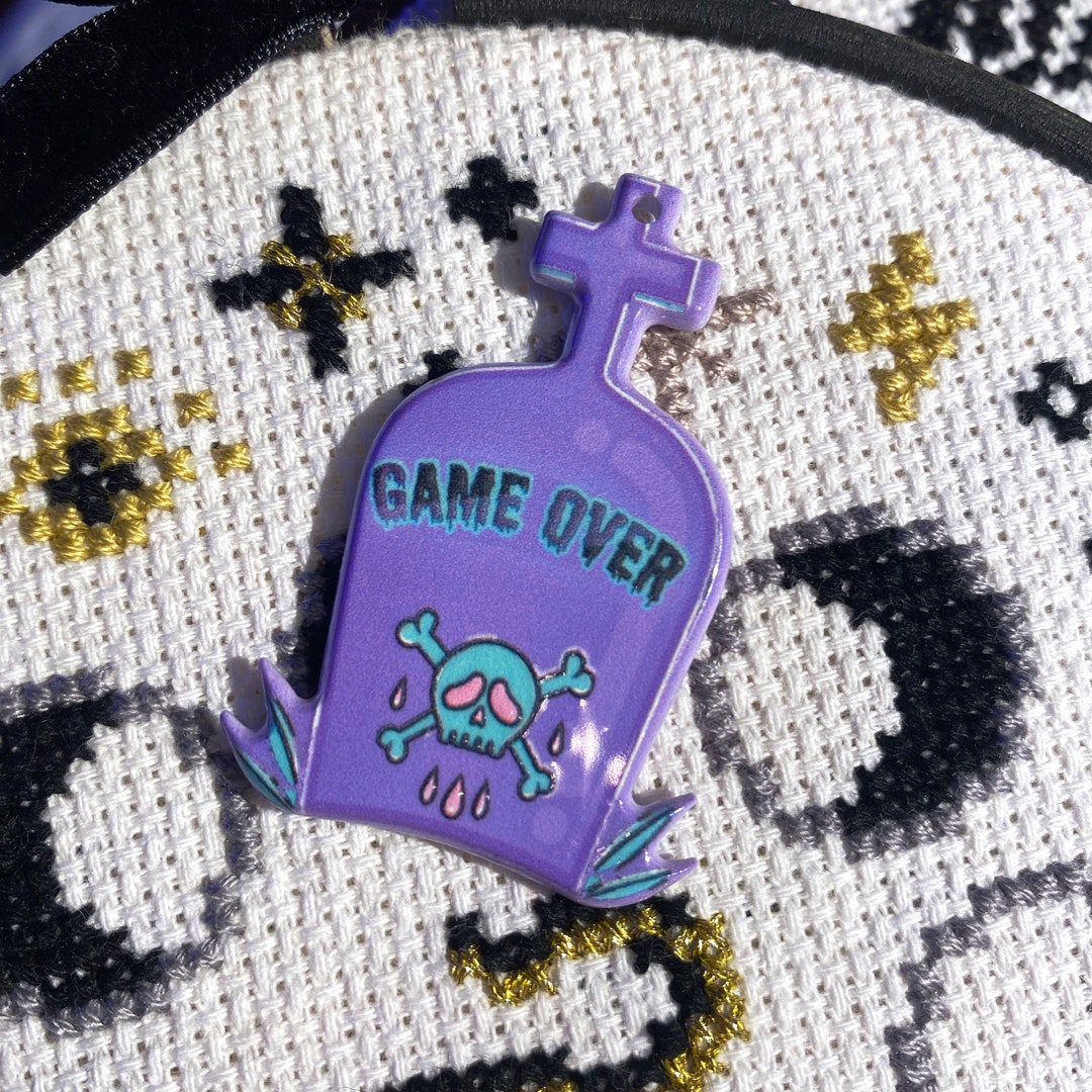Game Over Headstone / Gravestone Needle Minder / Needle Nanny / Needle ...