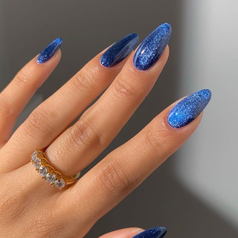 Nail Cat Eyes Blue - Etsy UK