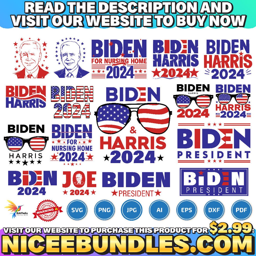 Joe Biden SVG PNG Bundle, Biden Logo, Biden President, Biden 2024 Svg ...