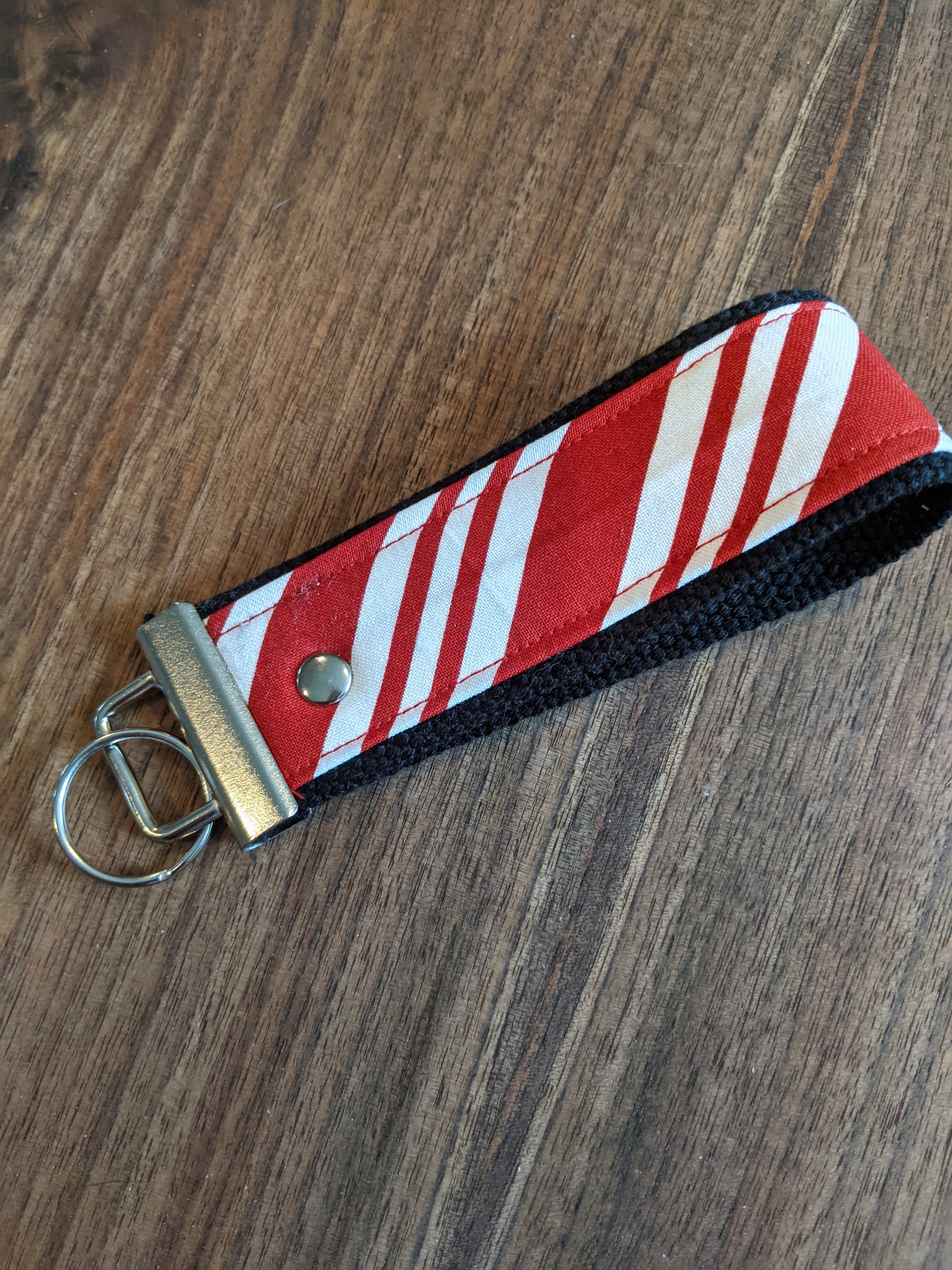 Key Fob Christmas Key Fob Candy Cane Striped Key Fob | Etsy