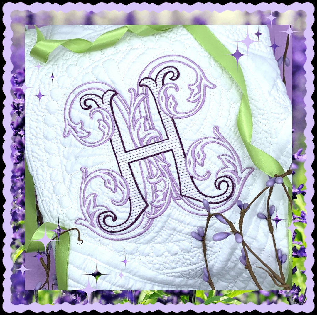 Heirloom Baby Quilt With Large, Single, Vintage-inspired, Monogrammed ...