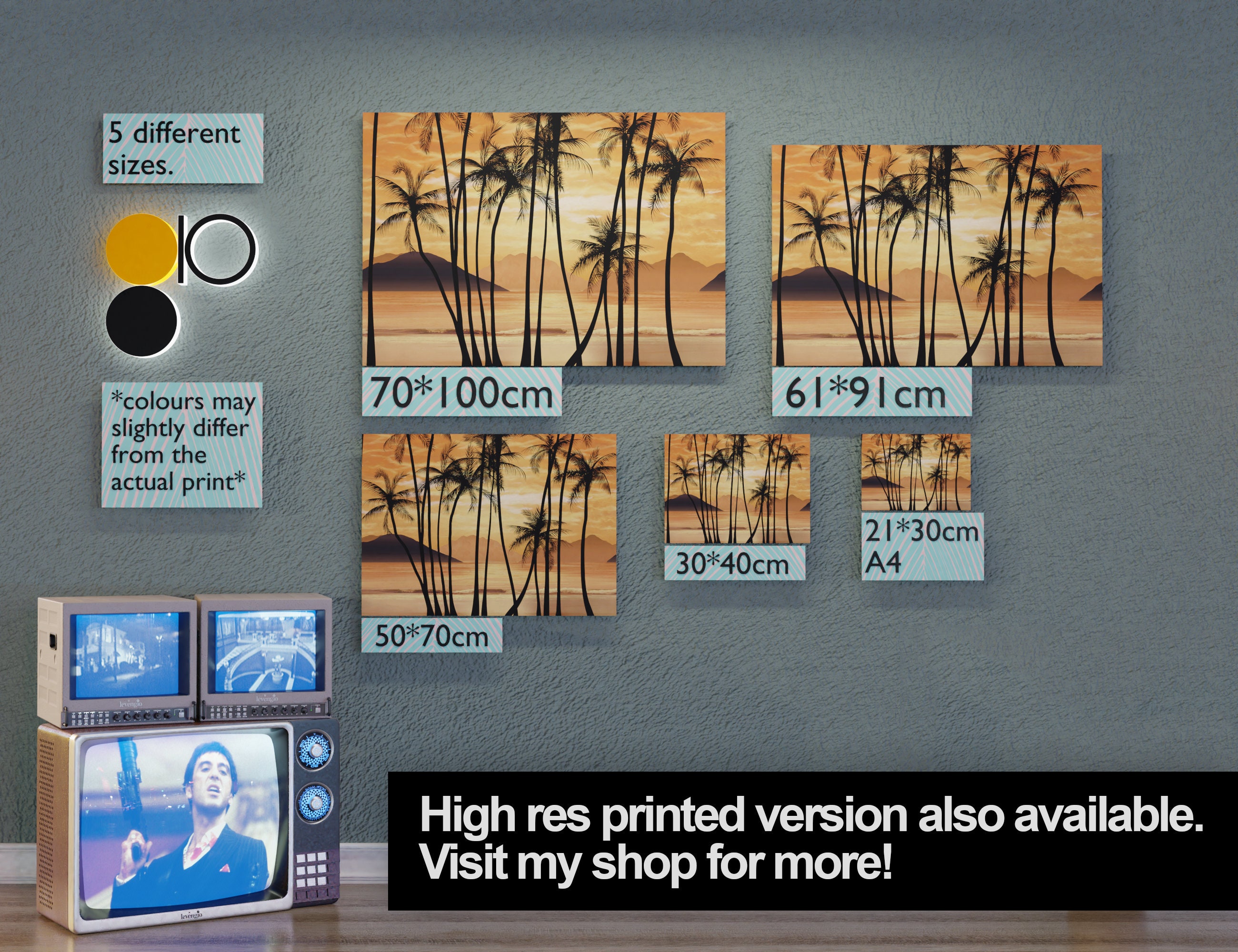 Scarface Tropical Loopable Wallpaper DOWNLOAD - Etsy