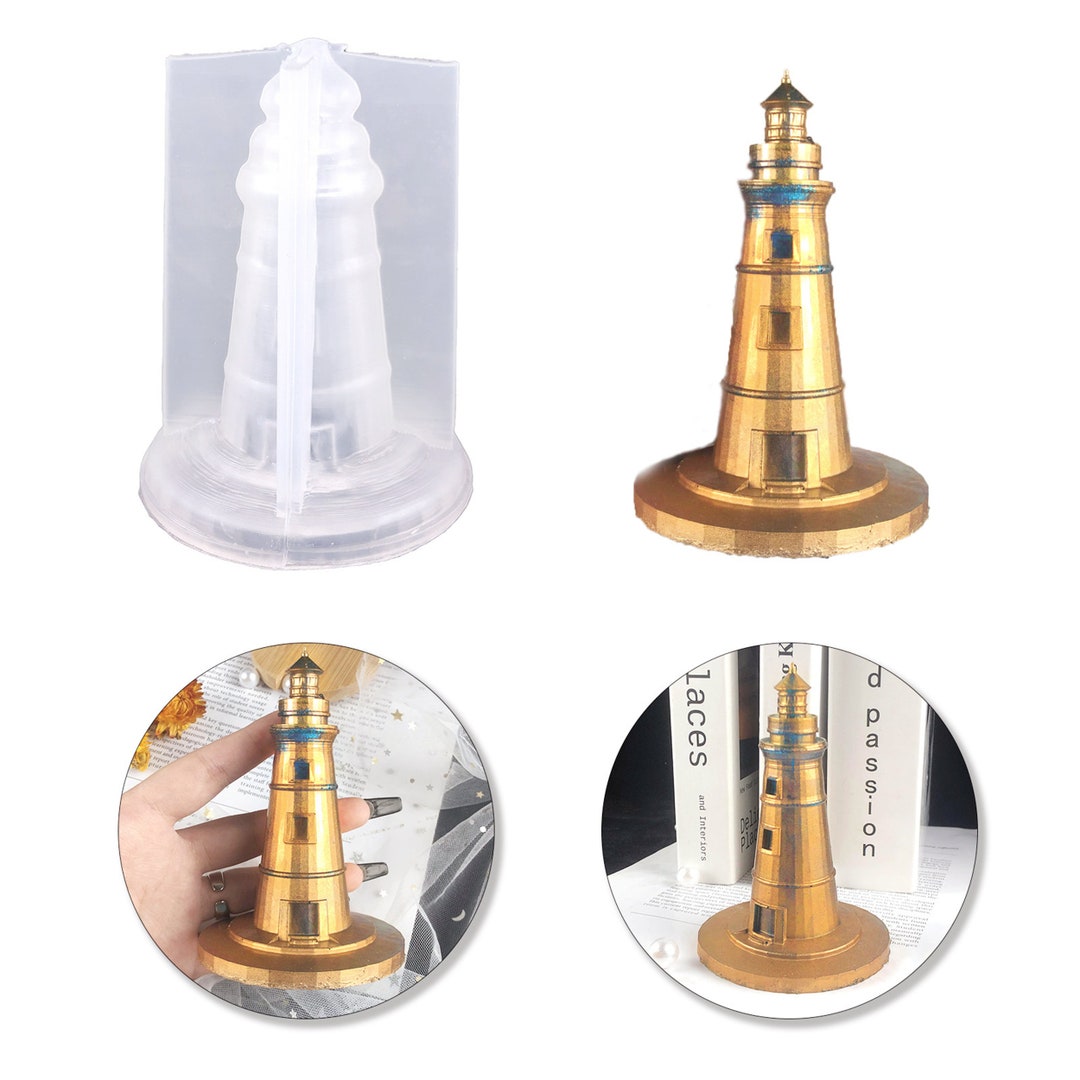 3D Lighthouse Candle Silicone Mold DIY Gypsum Candle Aroma Pendant 3D ...