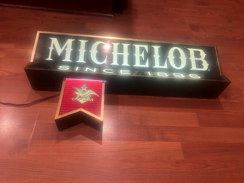 Vintage Light-up Michelob Anheuser-busch Beer Tavern Sign - Etsy