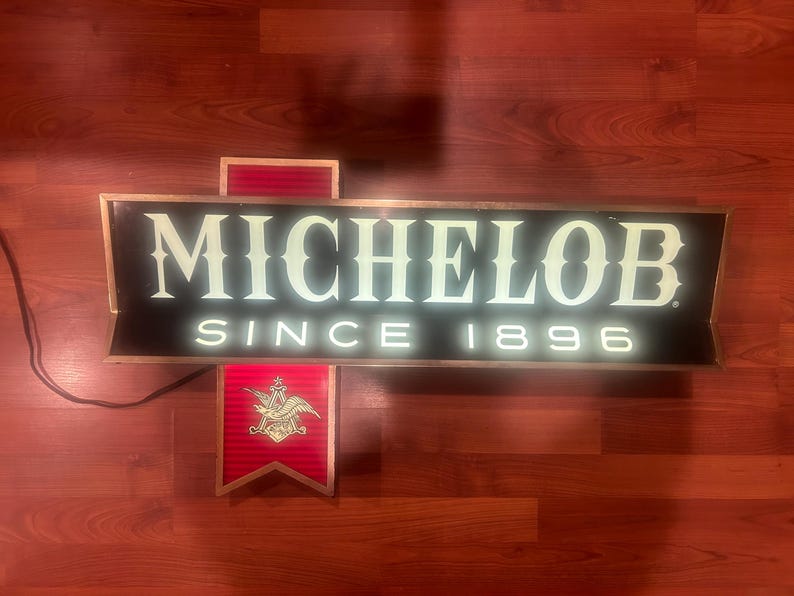 Vintage Light-up Michelob Anheuser-busch Beer Tavern Sign - Etsy