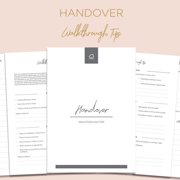 Home Walkthrough Checklist - Etsy