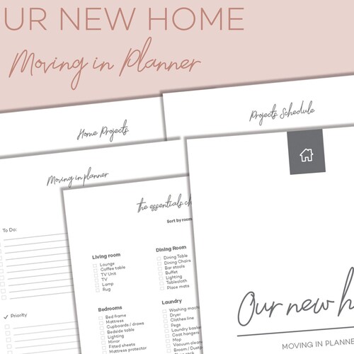 OUR NEW HOME Moving in Planner Printable A4/A5 Pdf - Etsy Australia
