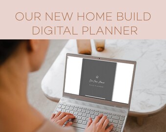 Digital HOME BUILD PLANNER Digital Planner Blush Building a New Home ...