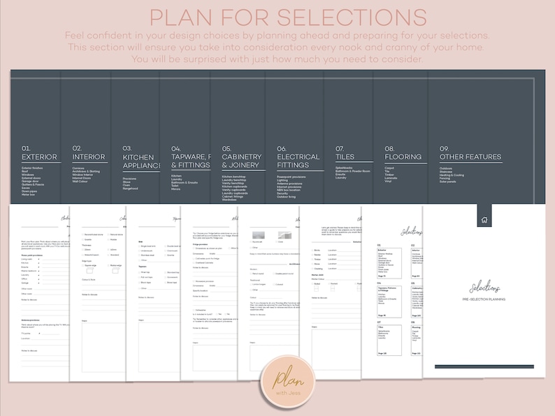 Grey HOME BUILD PLANNER New Home Build Planner Printable - Etsy