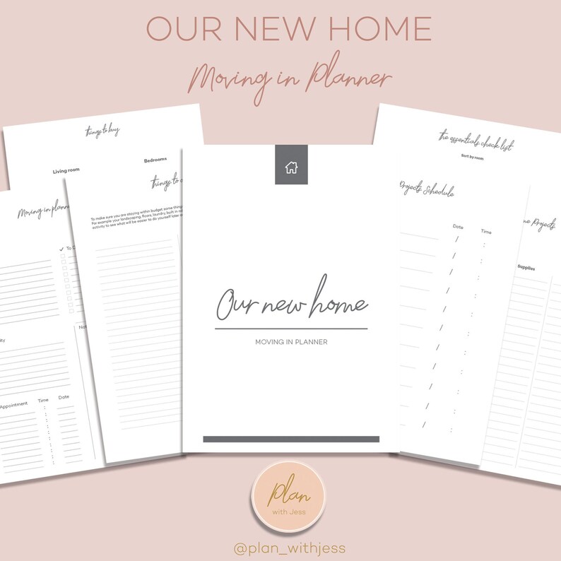 OUR NEW HOME- Moving in Planner - Printable A4/A5 Pdf - Planner ...