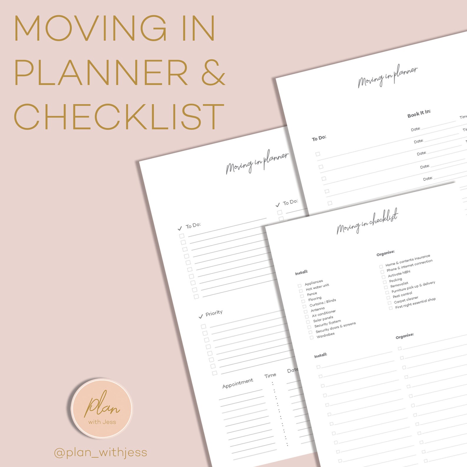 OUR NEW HOME- Moving in Planner - Printable A4/A5 Pdf - Planner ...