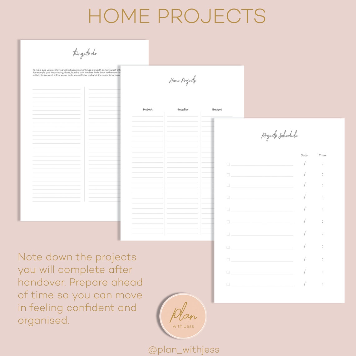 OUR NEW HOME- Moving in Planner - Printable A4/A5 Pdf - Planner ...