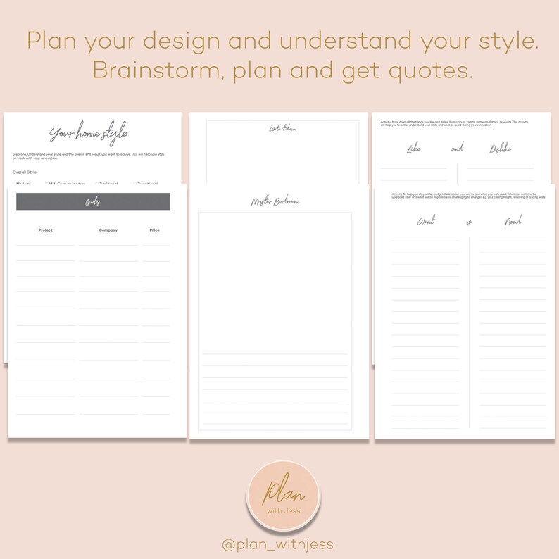 RENOVATION PLANNER - Printable A4/A5 Pdf - Planning Your Renovation - Etsy