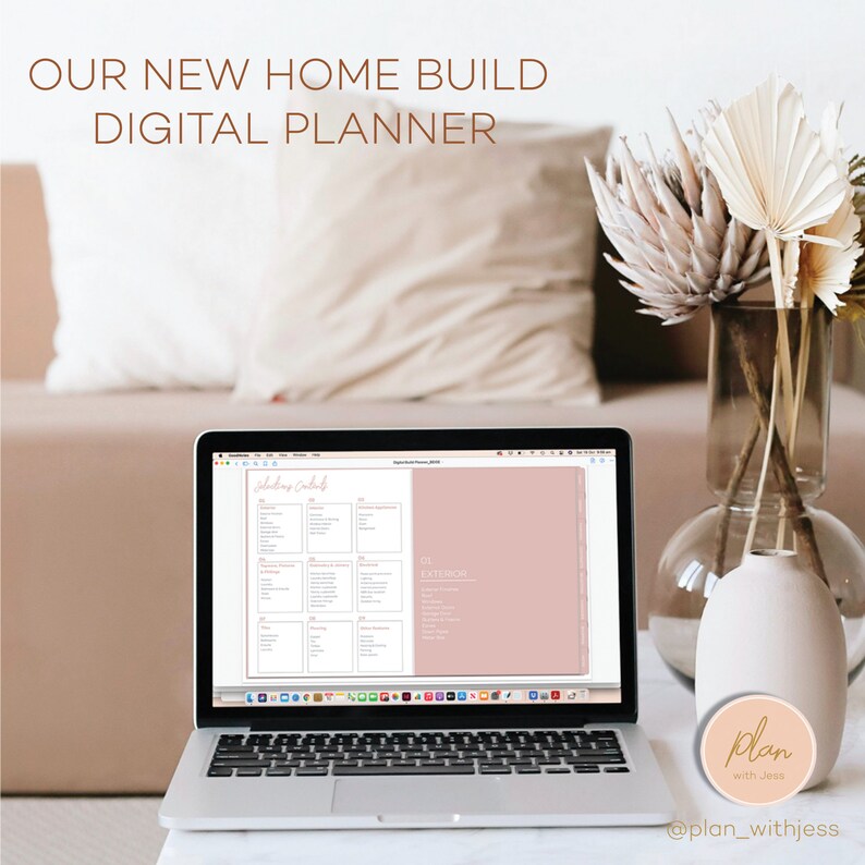Digital - HOME BUILD PLANNER - Digital Planner - Blush - Building a New ...