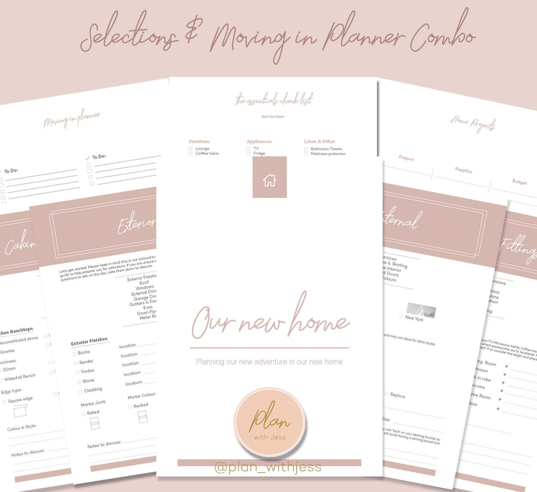 Selections & Moving in Planner Combined - A4/A5 PDF Printable Planner ...