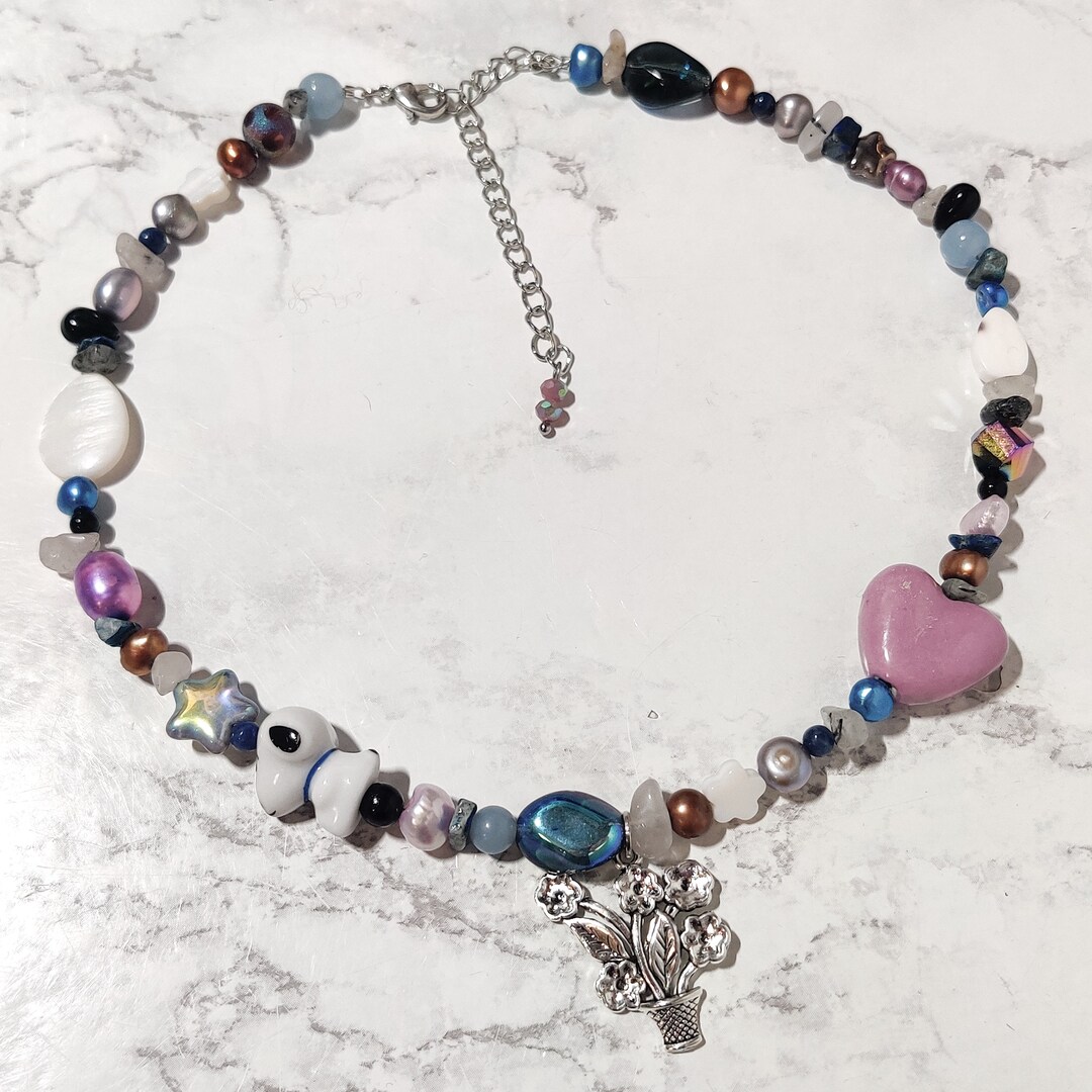 Friendly Reminder ⊹ Necklace { Snoopy Cute Y2k Ceramic Aesthetic } - Etsy