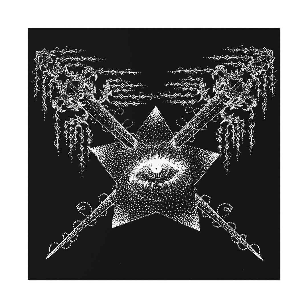 PSYCHO STAR PRINT Goth Poster, Gothic Poster, Surrealist Art, Tattoo ...