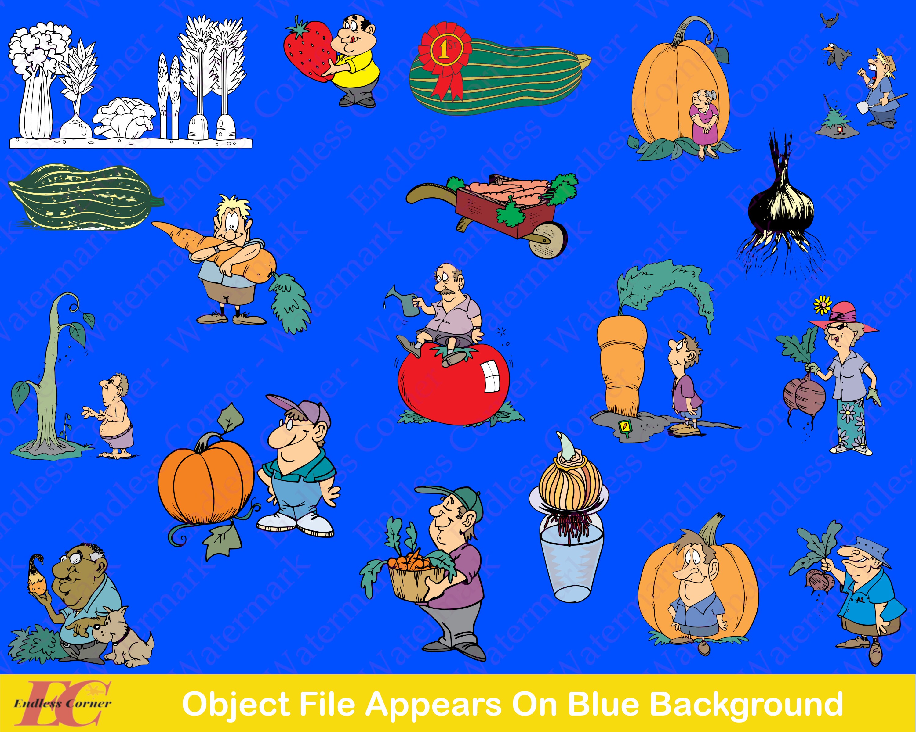 19 Vegetable Garden and Gardener SVG Cut File Designs, Digital Drawings ...