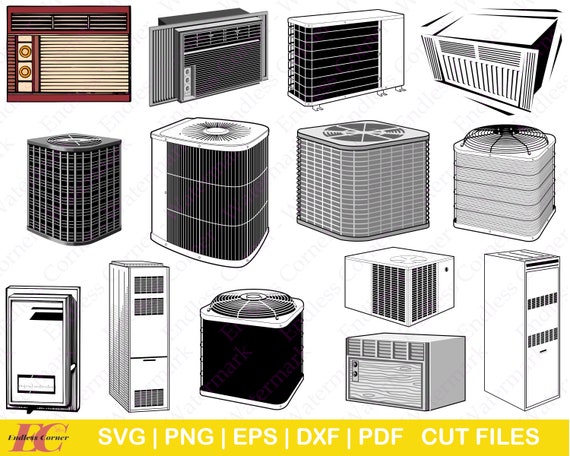 14 Air Conditioner and Furnace SVG Cut File Designs Digital | Etsy