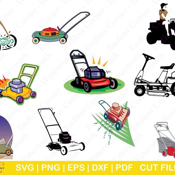 Lawnmower Svg - Etsy