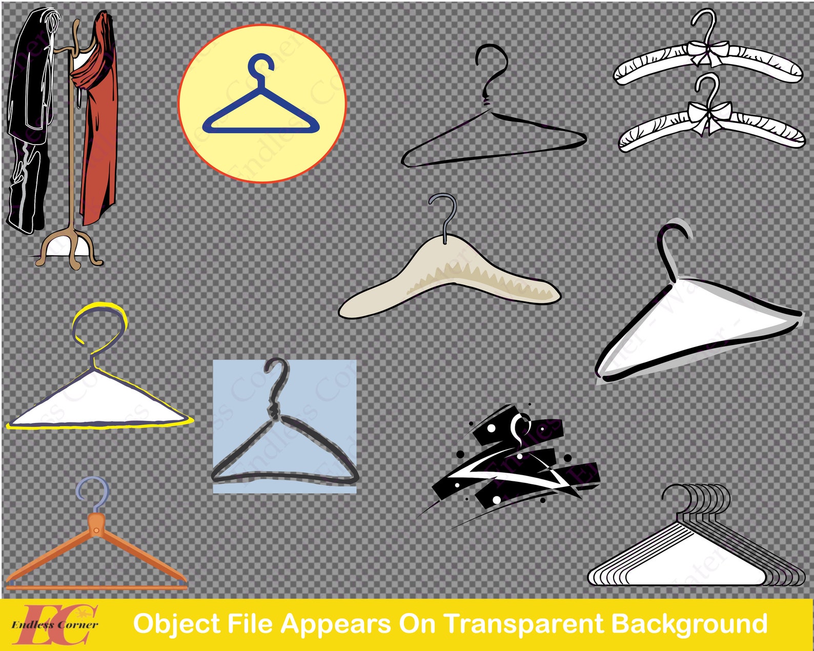 11 Cloth Hanger and Rack SVG Cut File Designs, Digital Drawings Instant ...