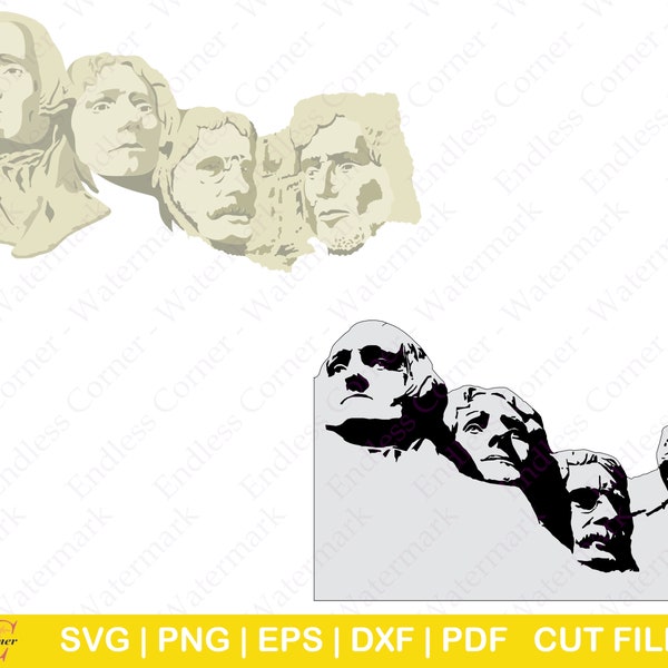Mount Rushmore Svg - Etsy