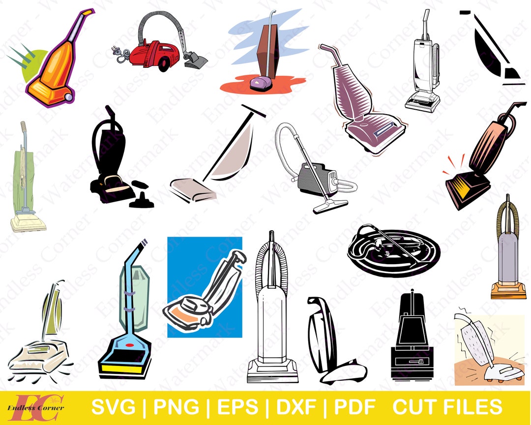 20 Vacuum Cleaner SVG Cut File Designs, Digital Drawings Instant ...